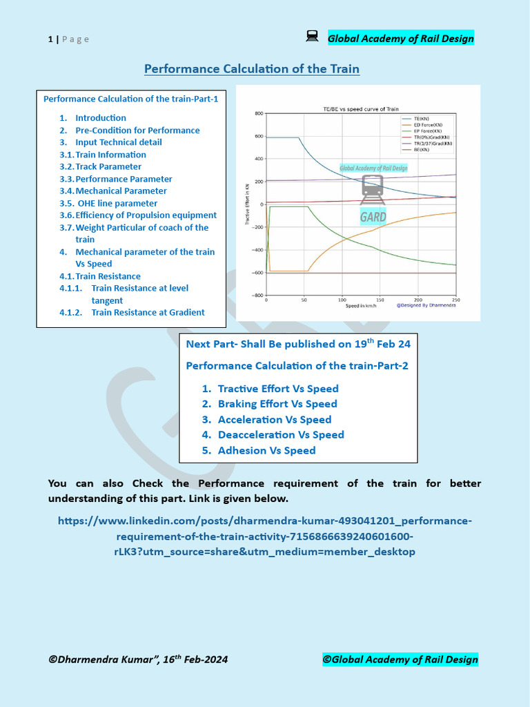 Train Performance Calculation Overview | PDF | Train | Rail Transport
