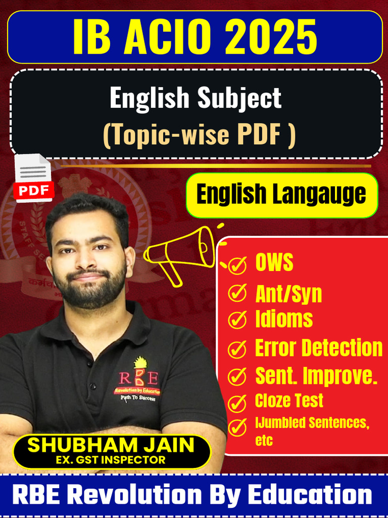 IB ACIO 2025 English Topic Guide | PDF