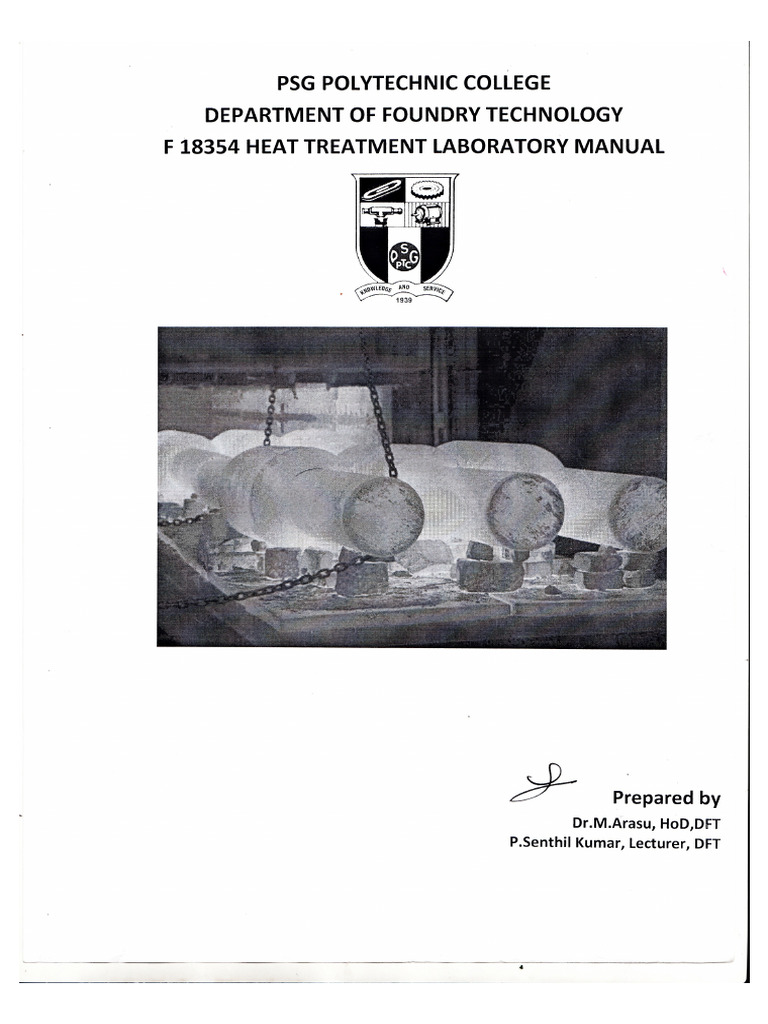 Heat Treatment Laboratory Manual | PDF