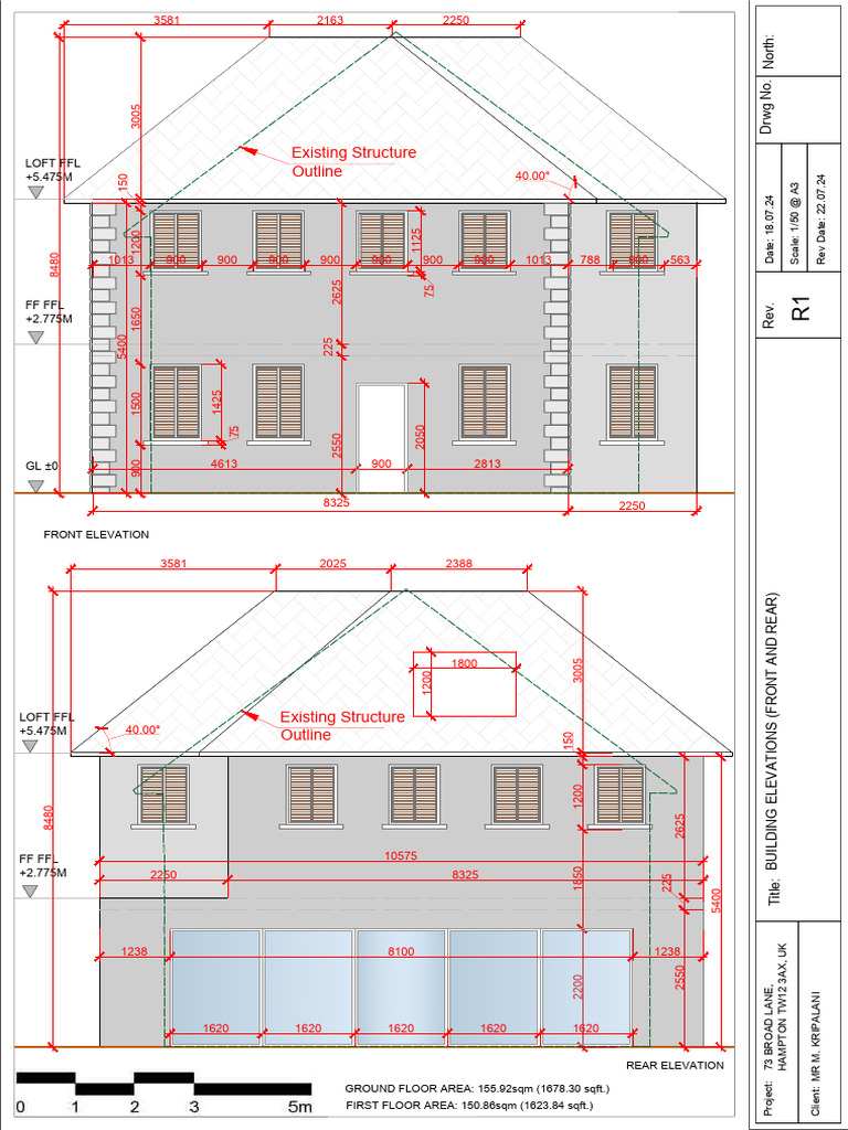 22.07.24 Front & Rear Elevations | PDF