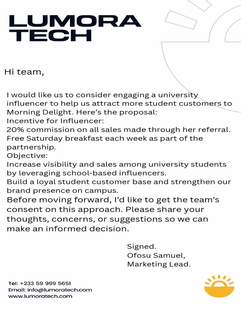 Influencer Proposal | PDF