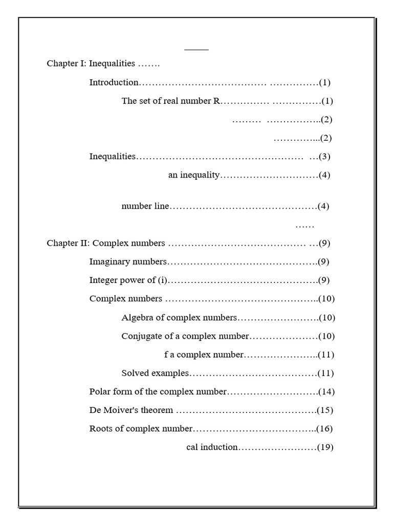 Inequalities and Complex Numbers Guide | PDF | Matrix (Mathematics ...
