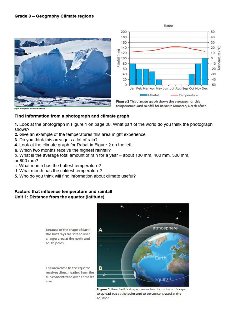 Grade 8 Term 2 Geography Questions Booklet | PDF | Temperate Climate ...
