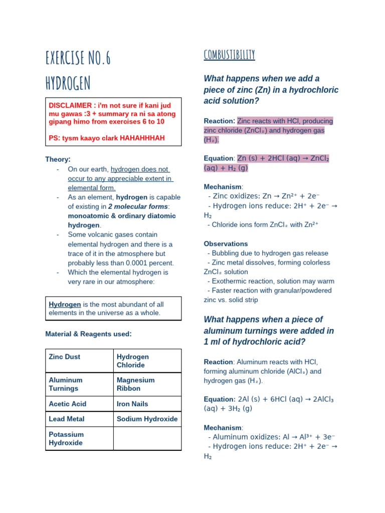CHEM LAB MIDTERM | PDF | Acid | Hydroxide