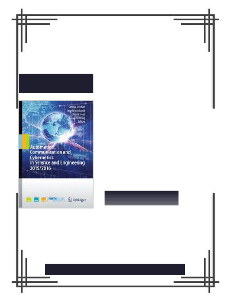 Automation Communication and Cybernetics in Science and Engineering ...