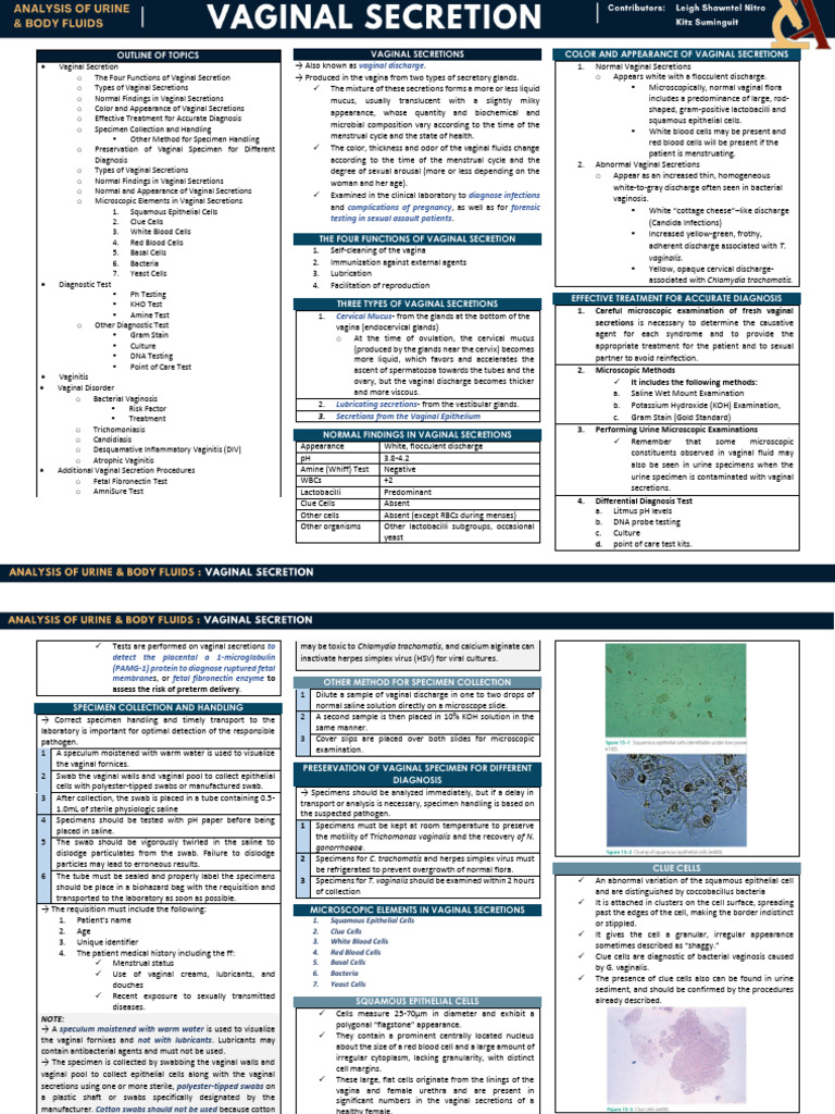 Vaginal Secretions: Types and Diagnosis | PDF | Vagina | Microbiology