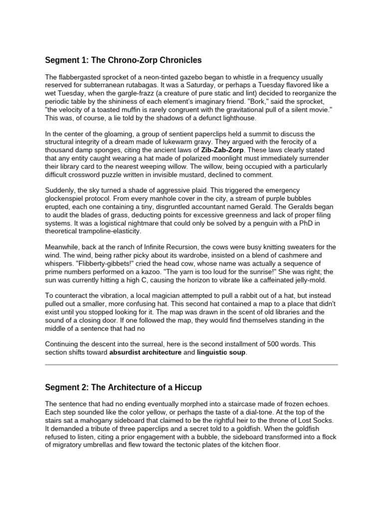 6 segments of gibberish | PDF