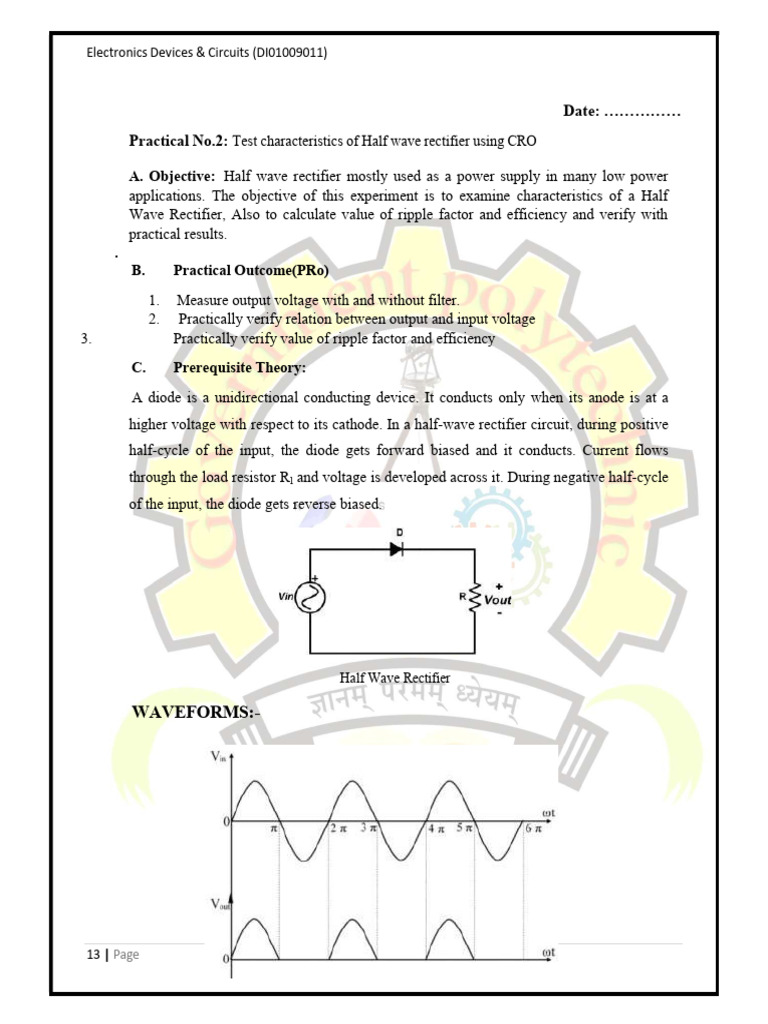 Practical 2 | PDF | Rectifier | Electrical Components