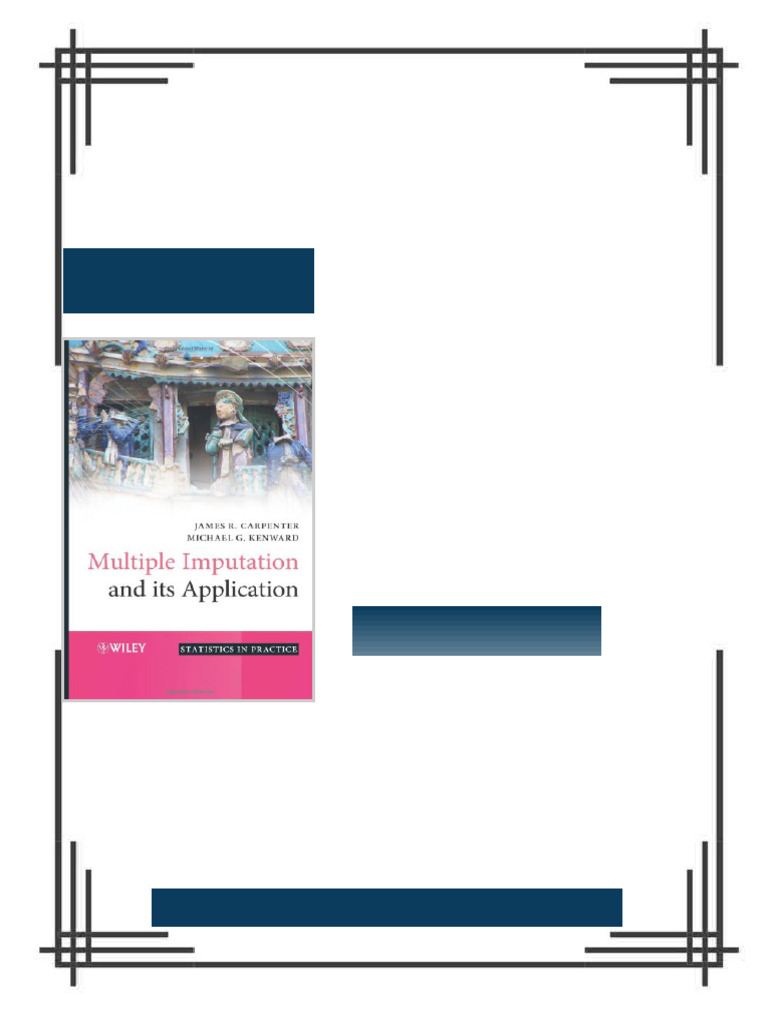 Multiple Imputation and its Application 1st Edition James Carpenter ...
