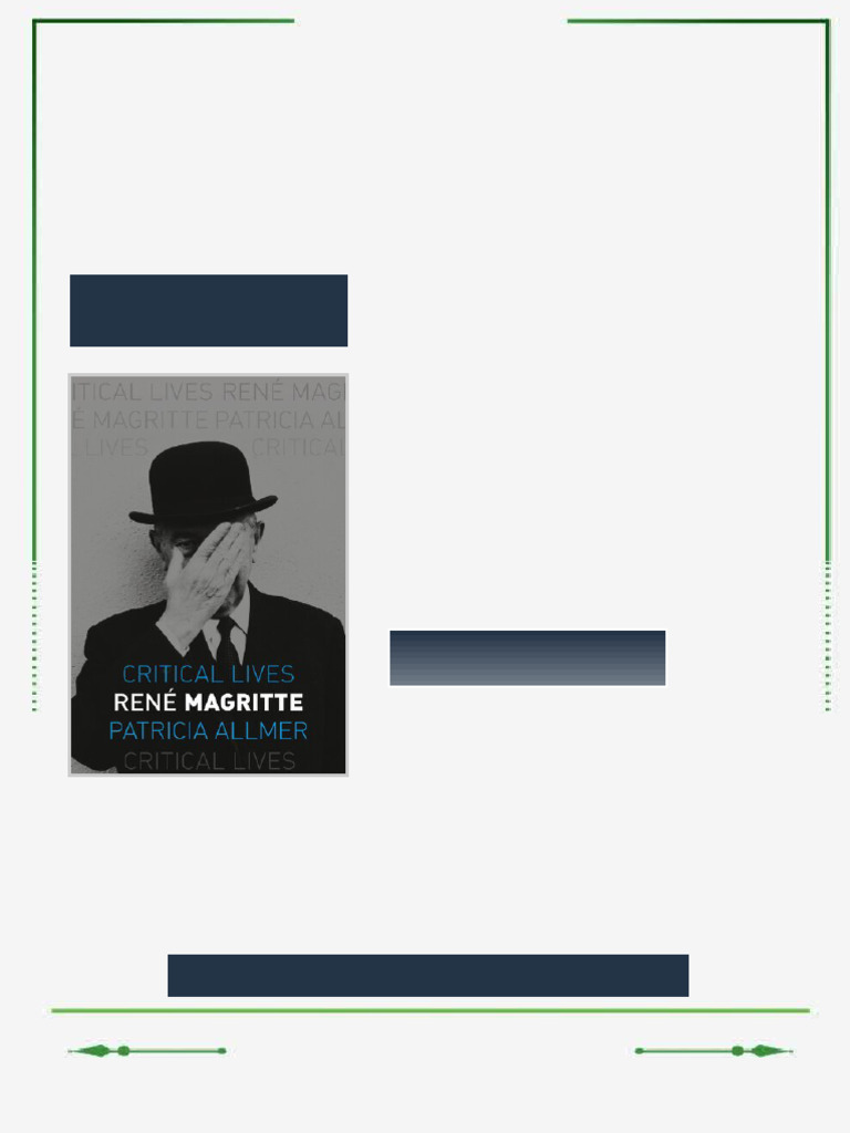 René Magritte Critical Lives 1st Edition Patricia Allmer ebook fully ...
