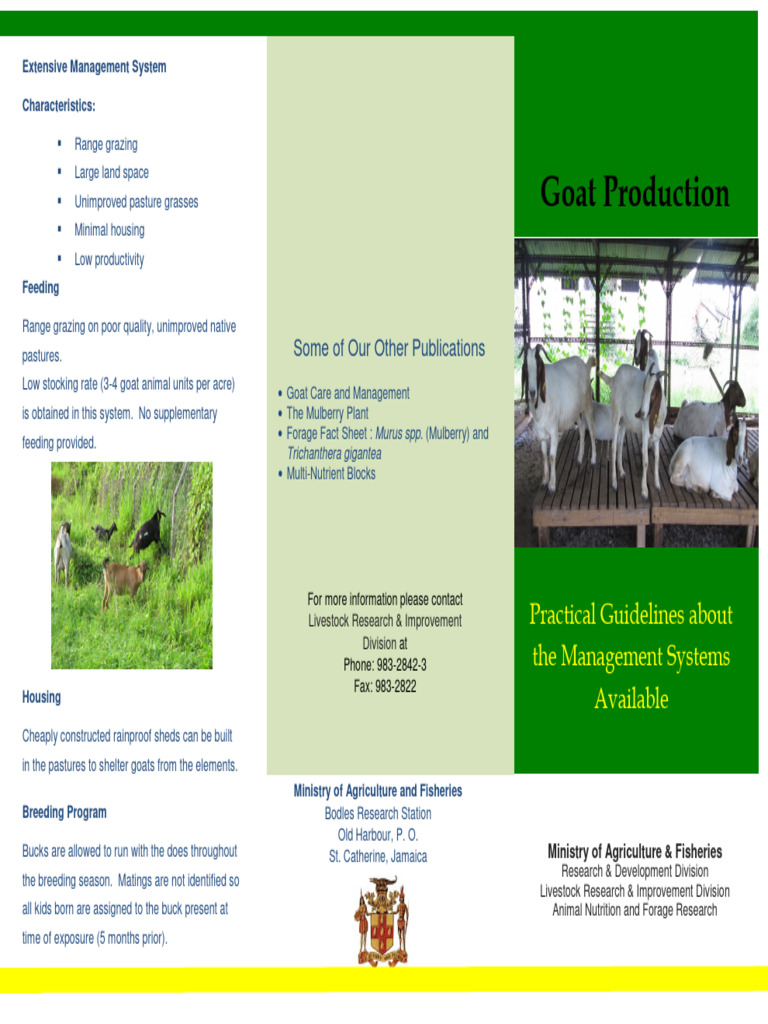 Goat Management Systems | PDF | Goat | Grazing