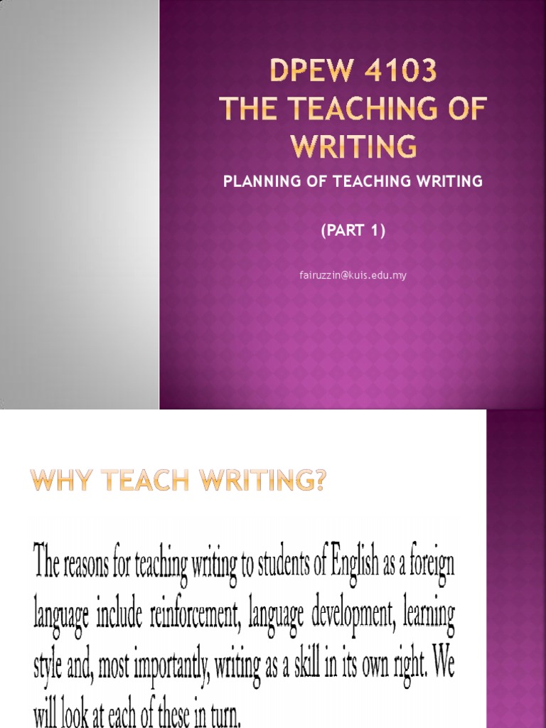 Effective Strategies for Teaching Writing | PDF | Career & Growth ...
