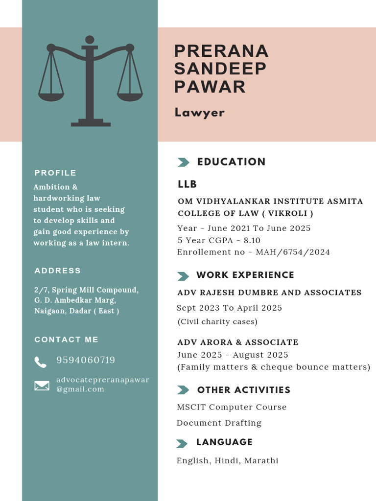 CV Prerana Pawar | PDF
