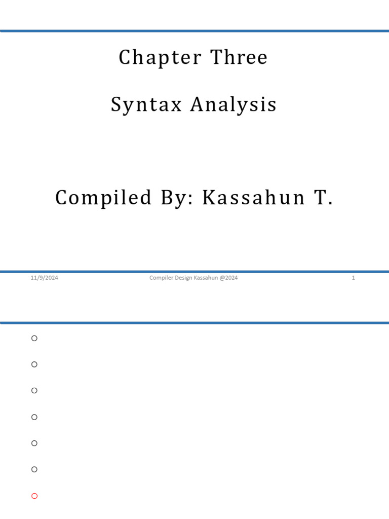 Syntax Analysis - (compiler design) | PDF | Parsing | Formalism (Deductive)