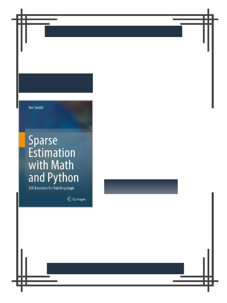 Sparse Estimation with Math and Python 100 Exercises for Building Logic 1st Edition Joe Suzuki ...