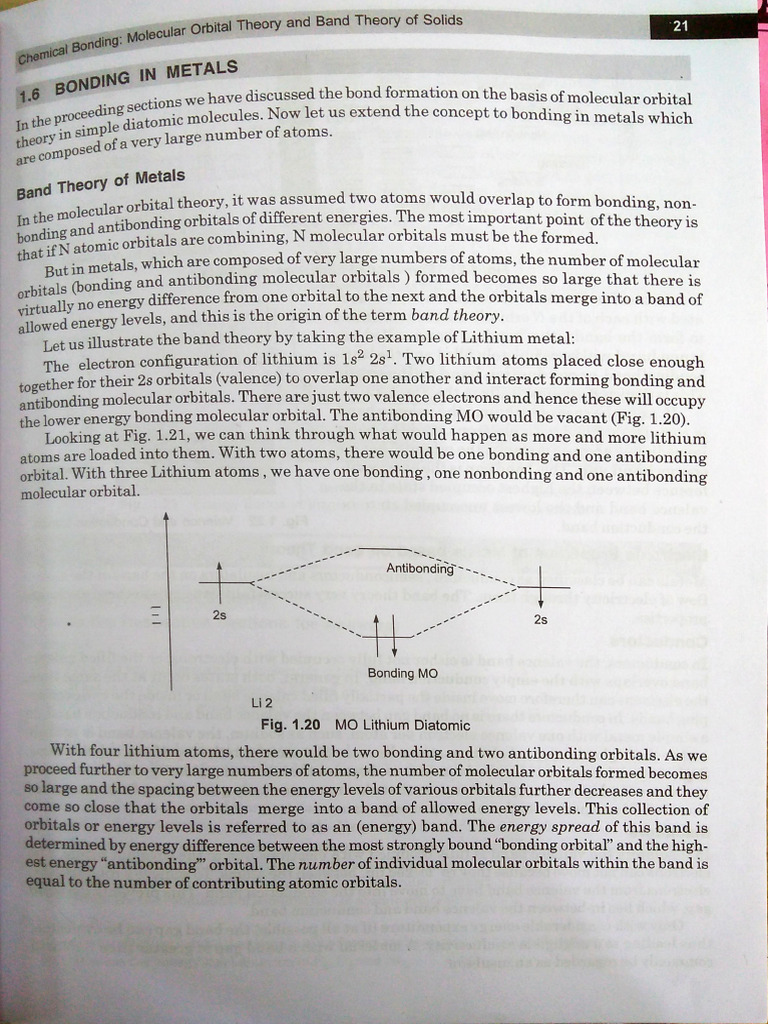 Metallic Bonding Notes | PDF | Molecular Orbital | Chemical Bond
