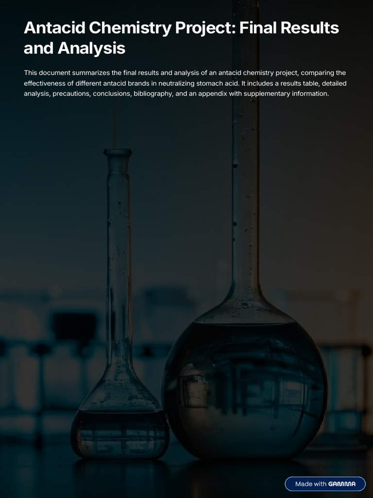 Antacid Chemistry Project Final Results and Analysis | PDF | Magnesium ...
