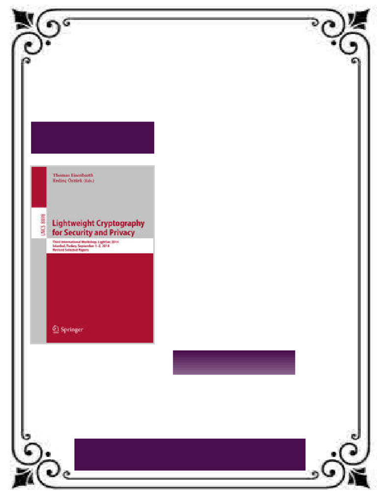 Lightweight Cryptography for Security and Privacy Third International ...
