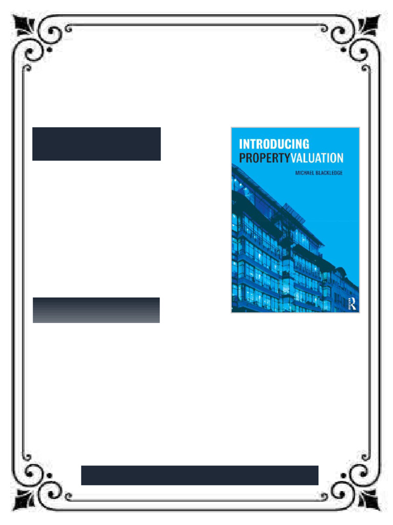 Introduction to Property Valuation 1st Edition Michael Blackledge ebook ...