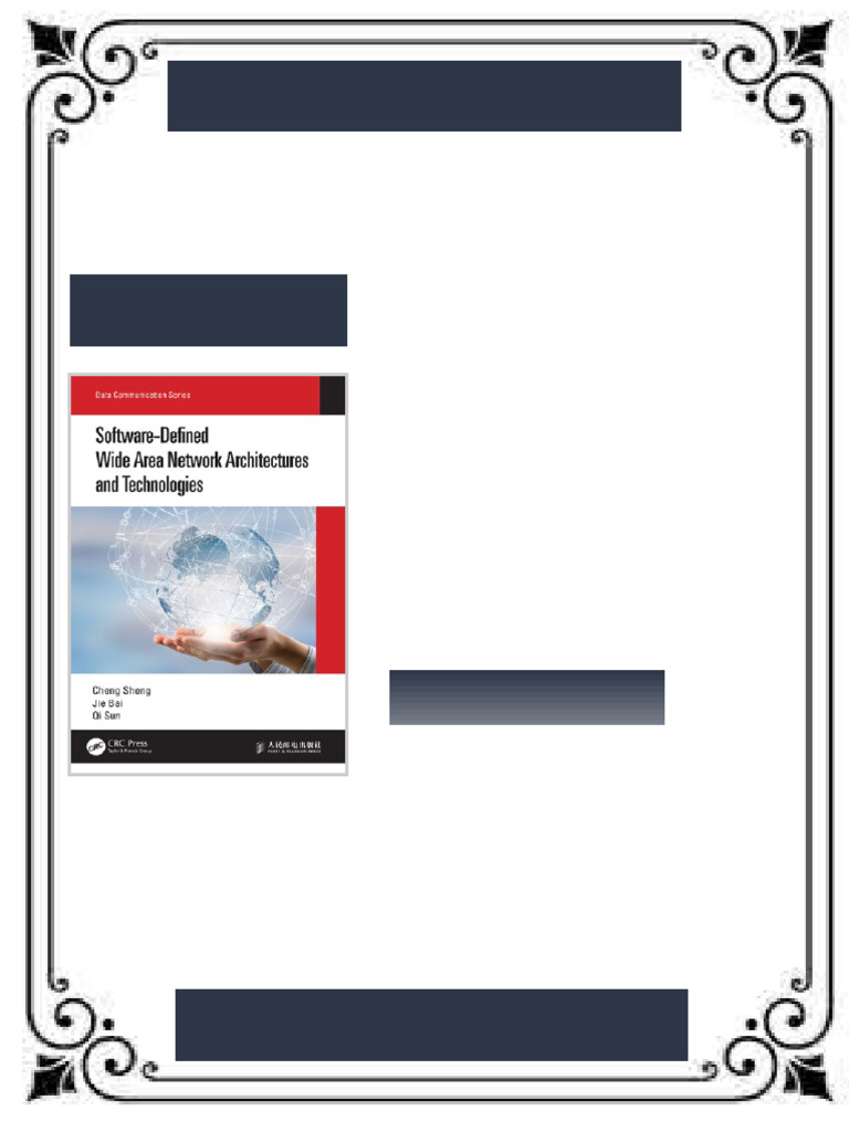 Software-Defined Wide Area Network Architectures and Technologies 1st ...