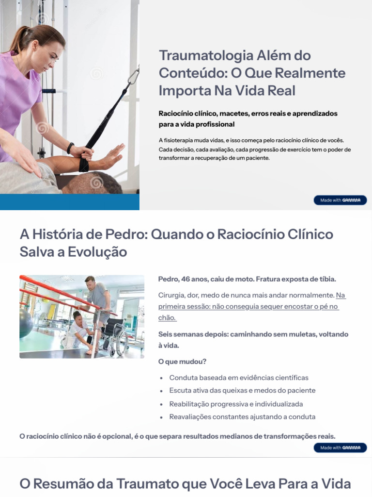 Traumatologia Alem Do Conteudo O Que Realmente Importa Na Vida Real ...