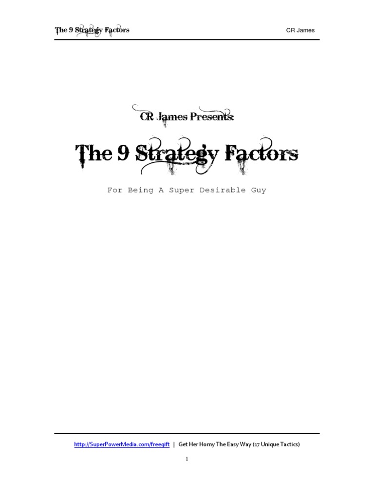 The 9 Strategy Factors For Being A Super Desirable Guy | PDF | Mood ...
