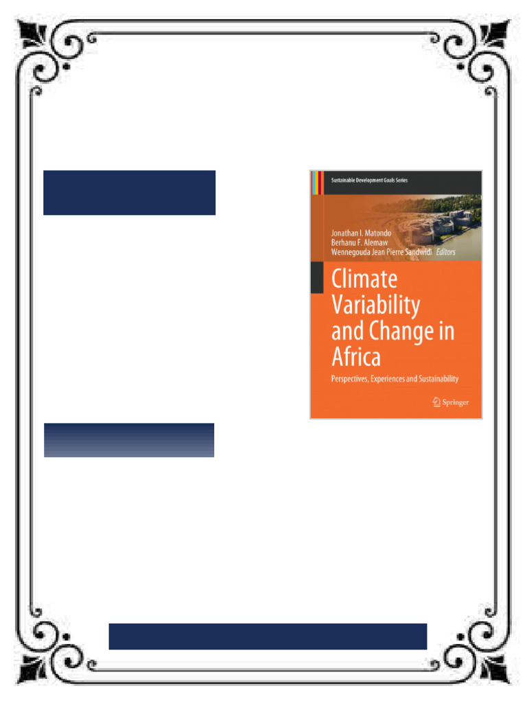 Climate Variability and Change in Africa Perspectives Experiences and ...
