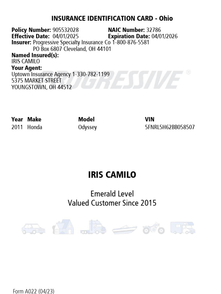 P GR Insurance Id Card Auto | PDF