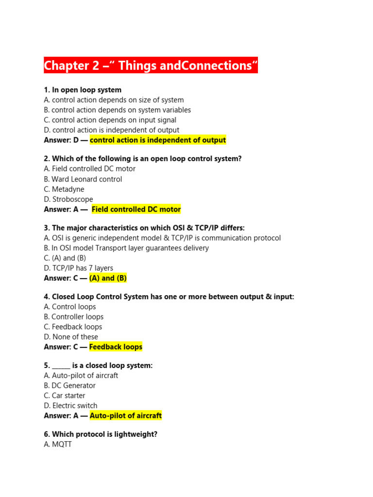 Open and Closed Loop Control Systems | PDF | Computer Network ...