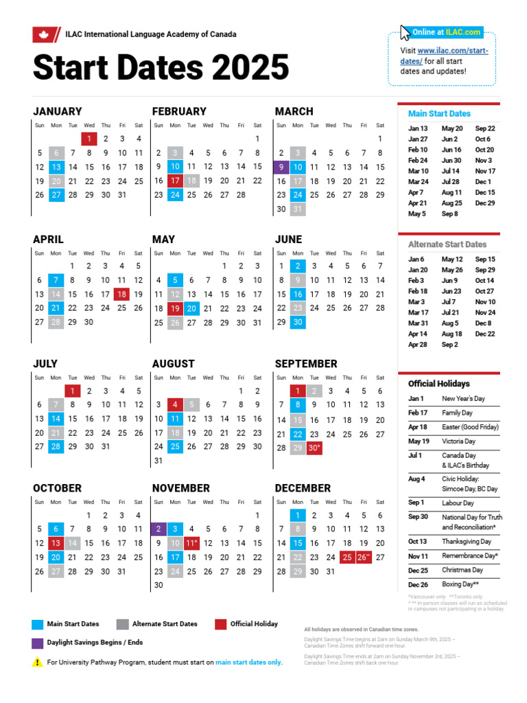2025 Start Dates 1231-1 | PDF | Organized Events | Public Holiday