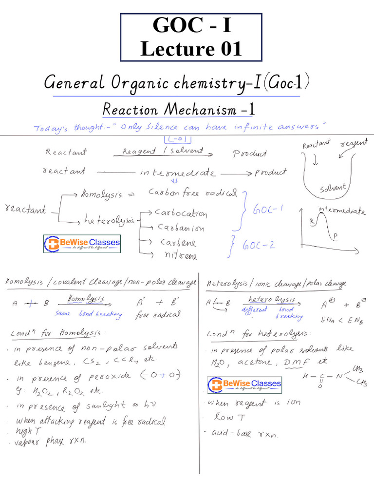 NEET Chemistry GOC Lecture Notes | PDF