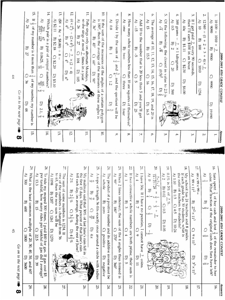 Grade 8 CML 2000-2001 | PDF