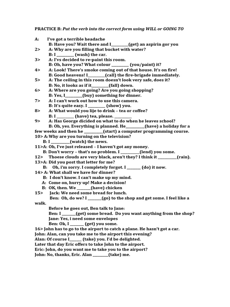 Future Possibility- Practice | PDF