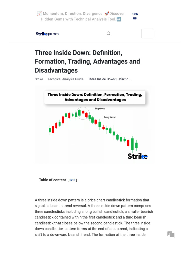 Three Inside Down_ Definition, Formation, Trading | PDF | Market Trend ...