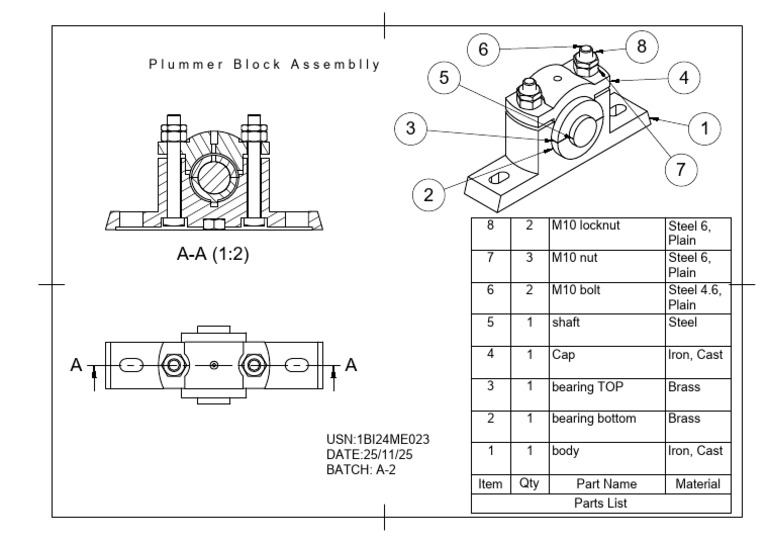 Plumber Block Assembly Parts List | PDF