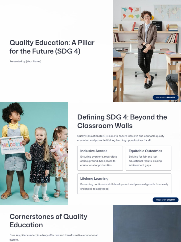 Quality Education A Pillar For The Future SDG 4 | PDF | Inclusion ...