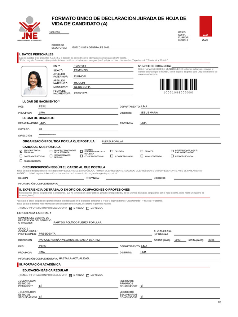 Fuerza Popular_Keiko Fujimori Higuchi | PDF | Gobierno