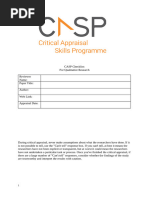 CASP Checklist for Qualitative Research | PDF | Focus Group | Methodology