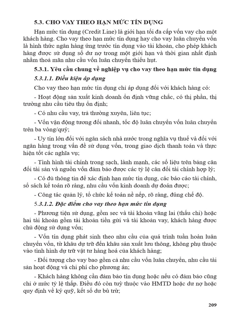 Vay Theo HMTD Và Vay Theo Thấu Chi | PDF