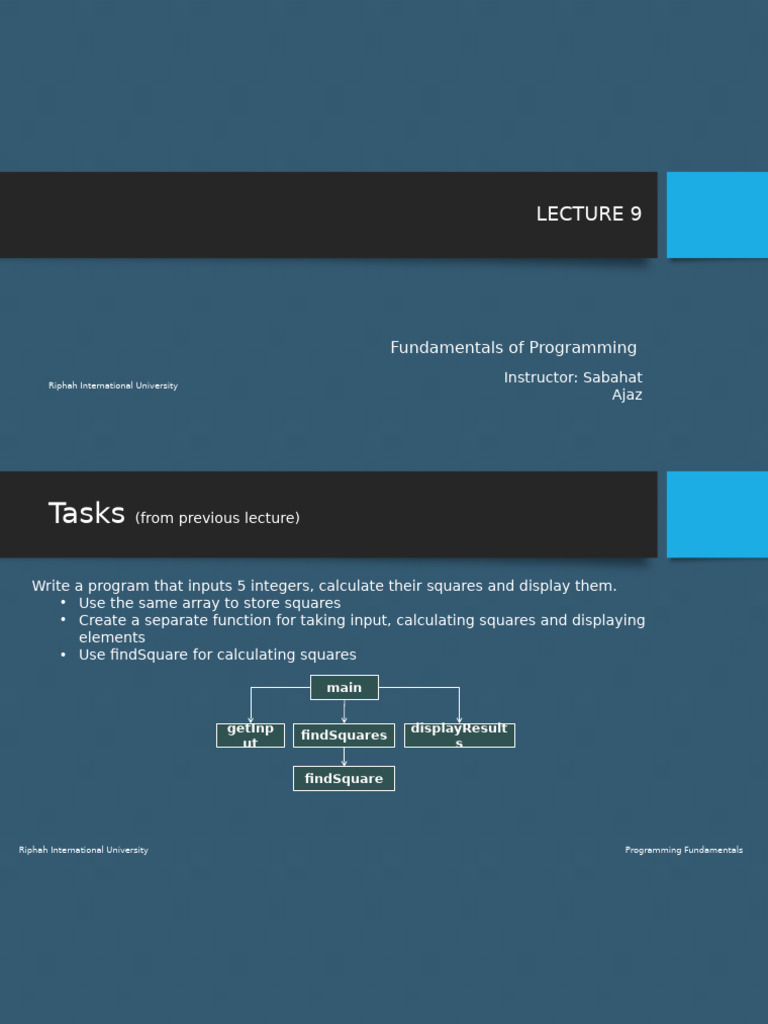 Programming Fundamentals: 2D Arrays Guide | PDF | Matrix (Mathematics ...