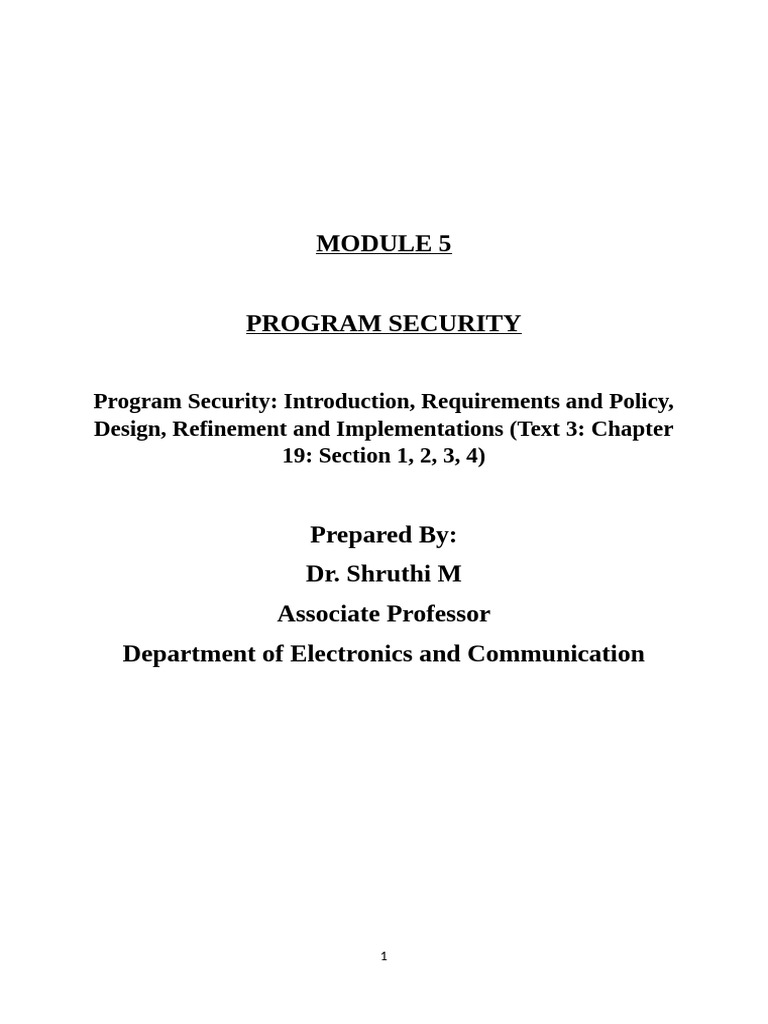 Program Security: Requirements & Threats | PDF | Computing | Software ...