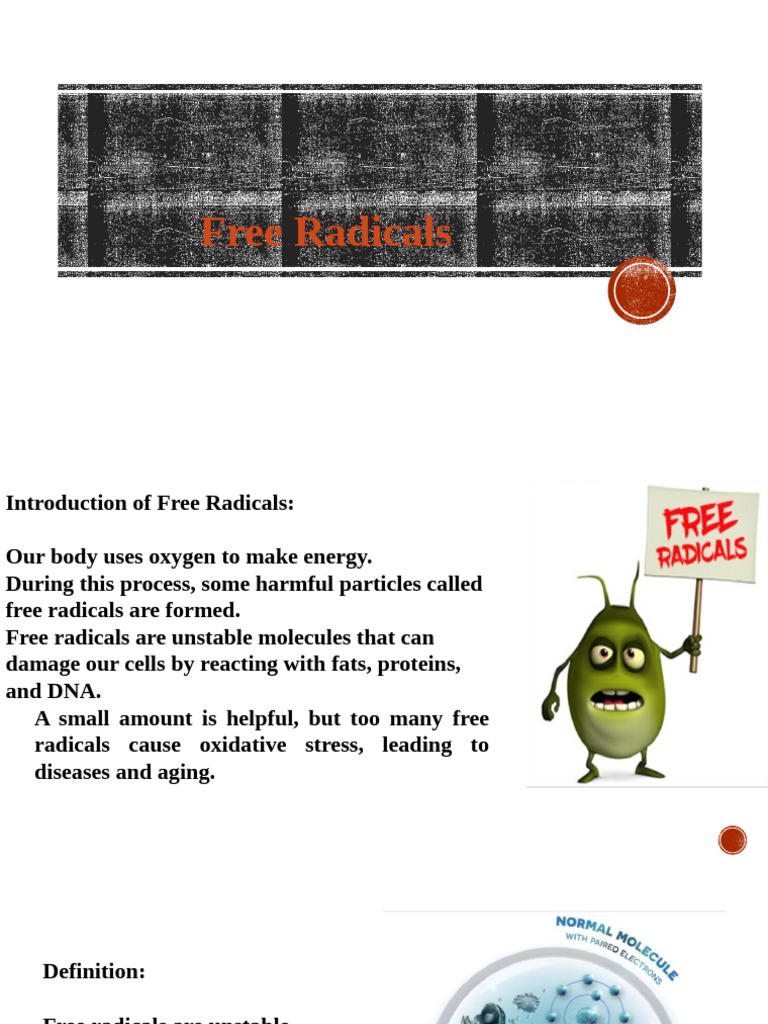 Free Radicals^ | PDF | Radical (Chemistry) | Antioxidant