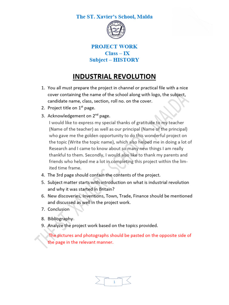 Class 9 Project Work | PDF