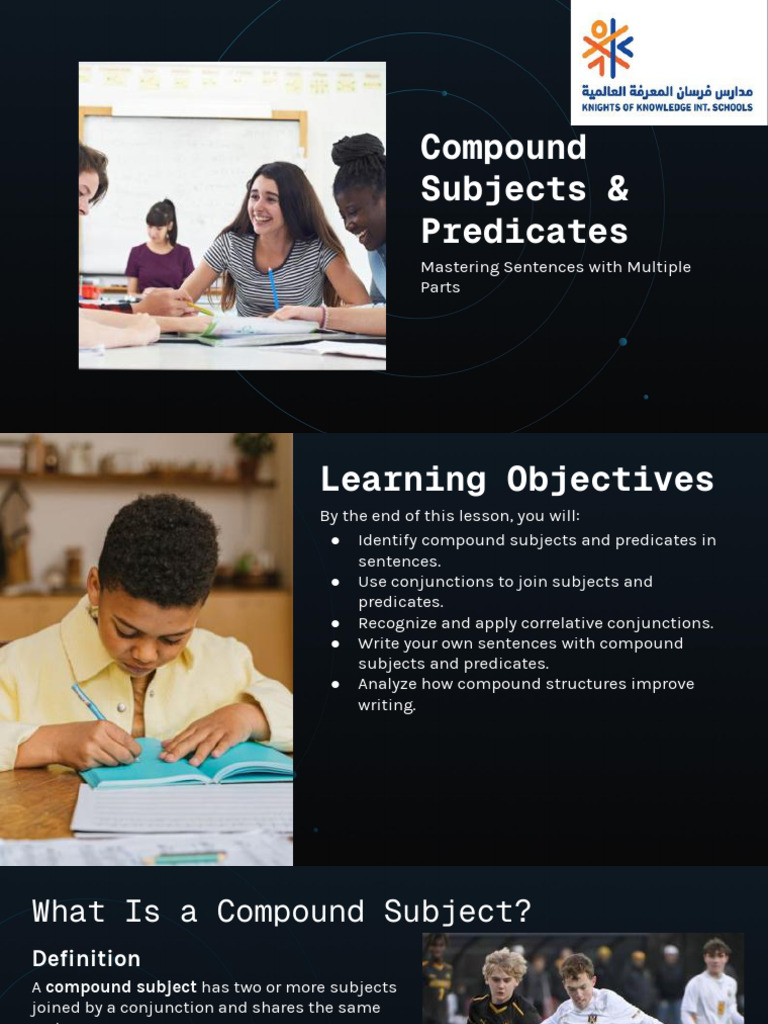 Compound Subjects Predicates | PDF | Subject (Grammar) | Predicate ...