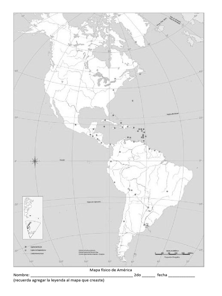 Mapa Físico de América (2) (1) | PDF