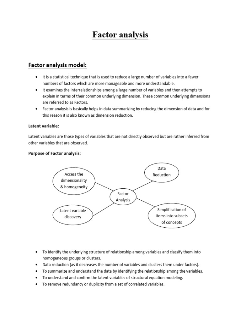 Factor analysis | PDF | Eigenvalues And Eigenvectors | Factor Analysis