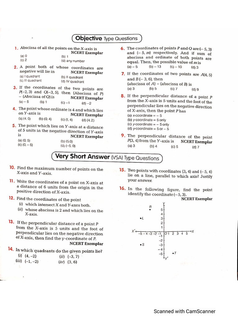 Ch. 3 Coordinate Geometry Practice Questions | PDF