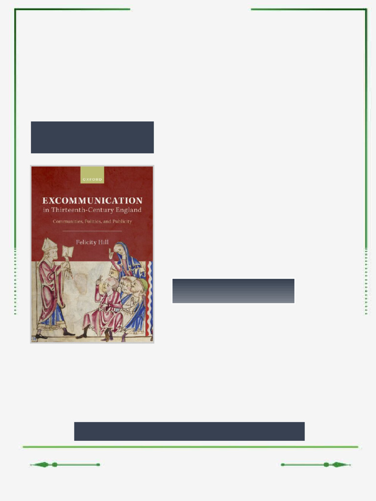Excommunication in Thirteenth-Century England Felicity Hill ebook one ...