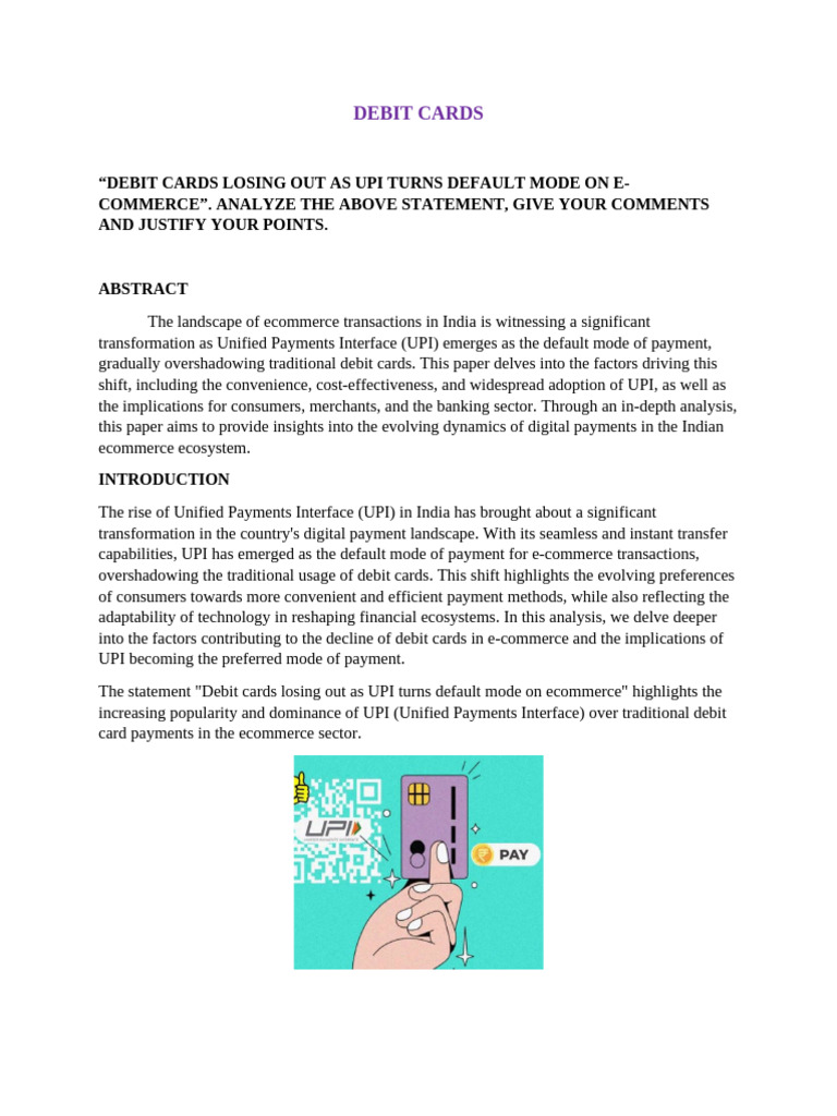 DEBIT CARDS | PDF | Debit Card | Credit Card