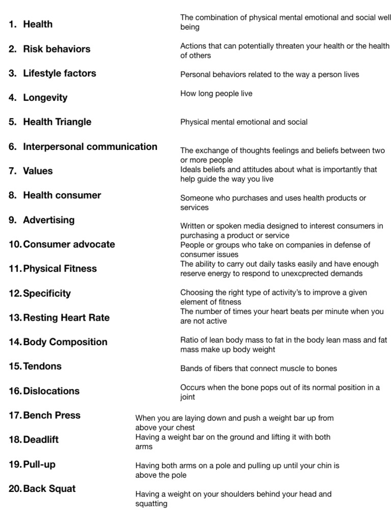 Torres+Health+Final+Exam+Review+%281%29 | PDF | Cardiopulmonary ...